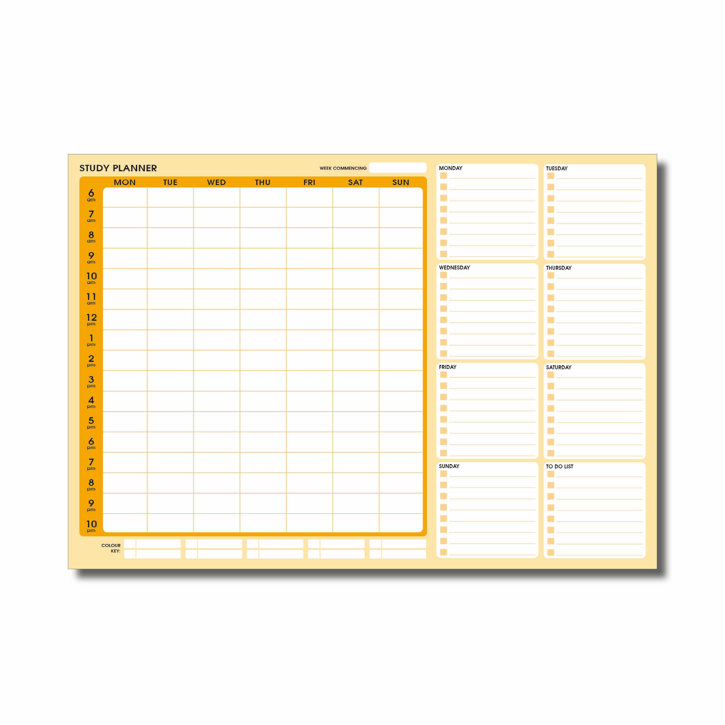 Weekly Study Planner | A3 Glued Pad | 52 Undated Sheets for Year-Round ...