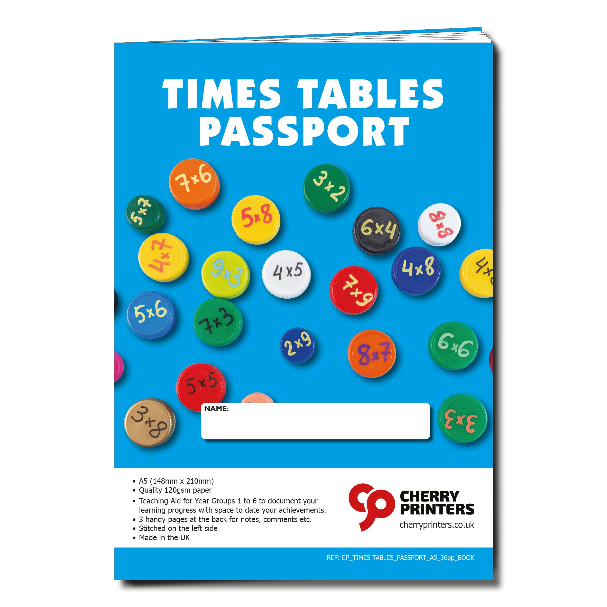Times Tables Passport Booklet A5 36pp | Fun Teaching Aid for KS1 & KS2 ...