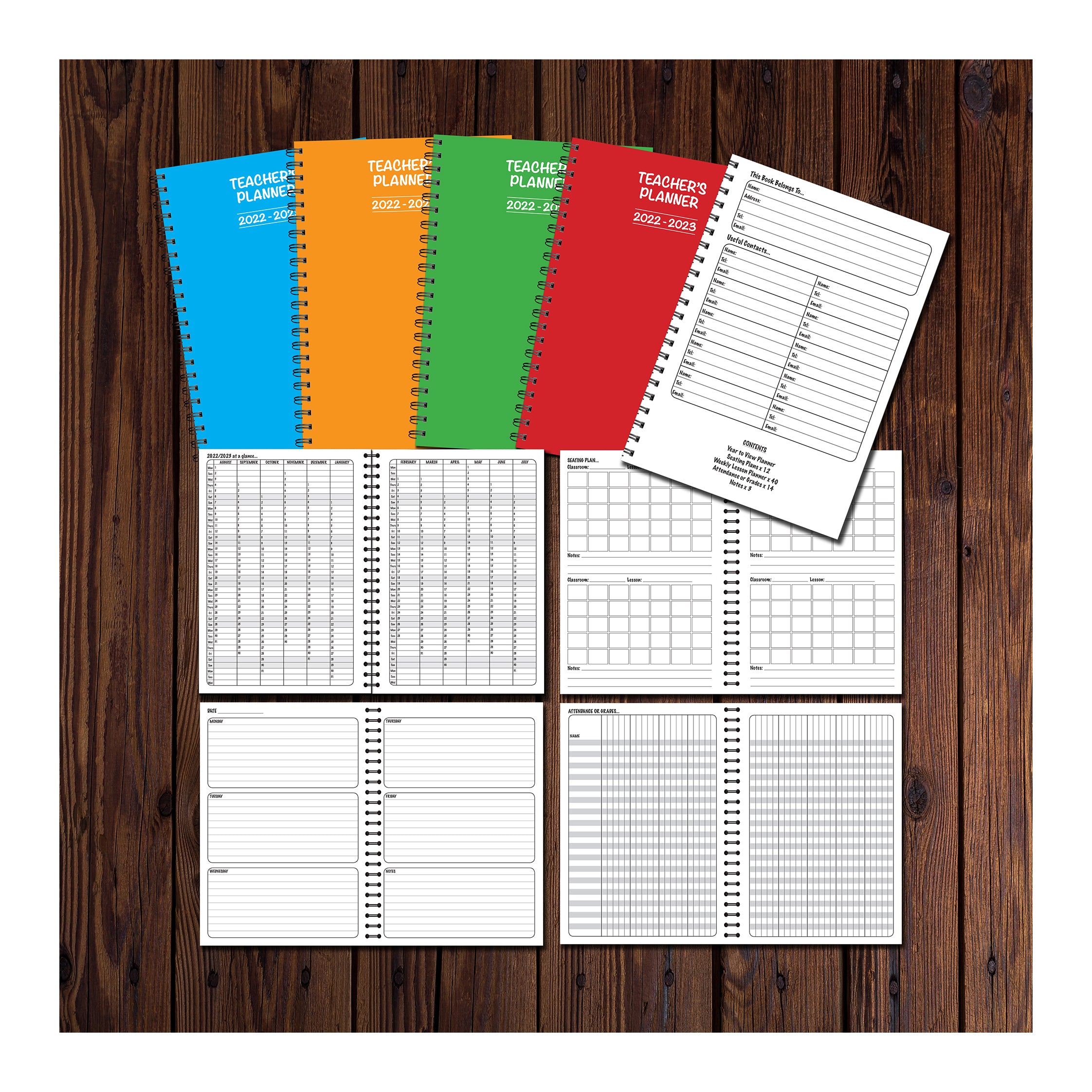 Teachers Planner 2022-2023 | Weekly Lesson Planner | 40 week to view u ...