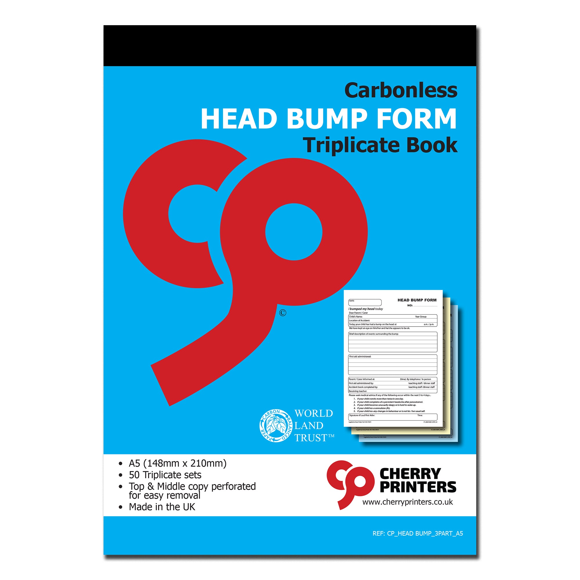 NCR School Head Bump Book A5 Triplicate – Cherry Printers UK