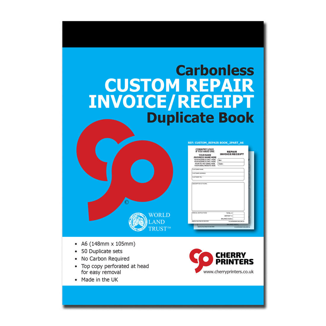 NCR *CUSTOM* Repair Invoice/Receipt Duplicate Book A6 | 8 Book Pack ...
