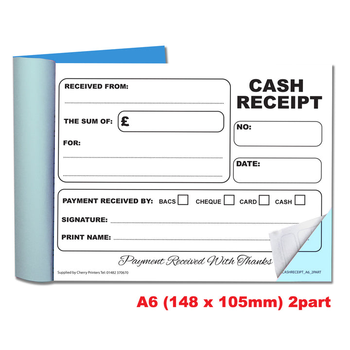 Receipt Books | Duplicate & Triplicate NCR — Cherry Printers UK