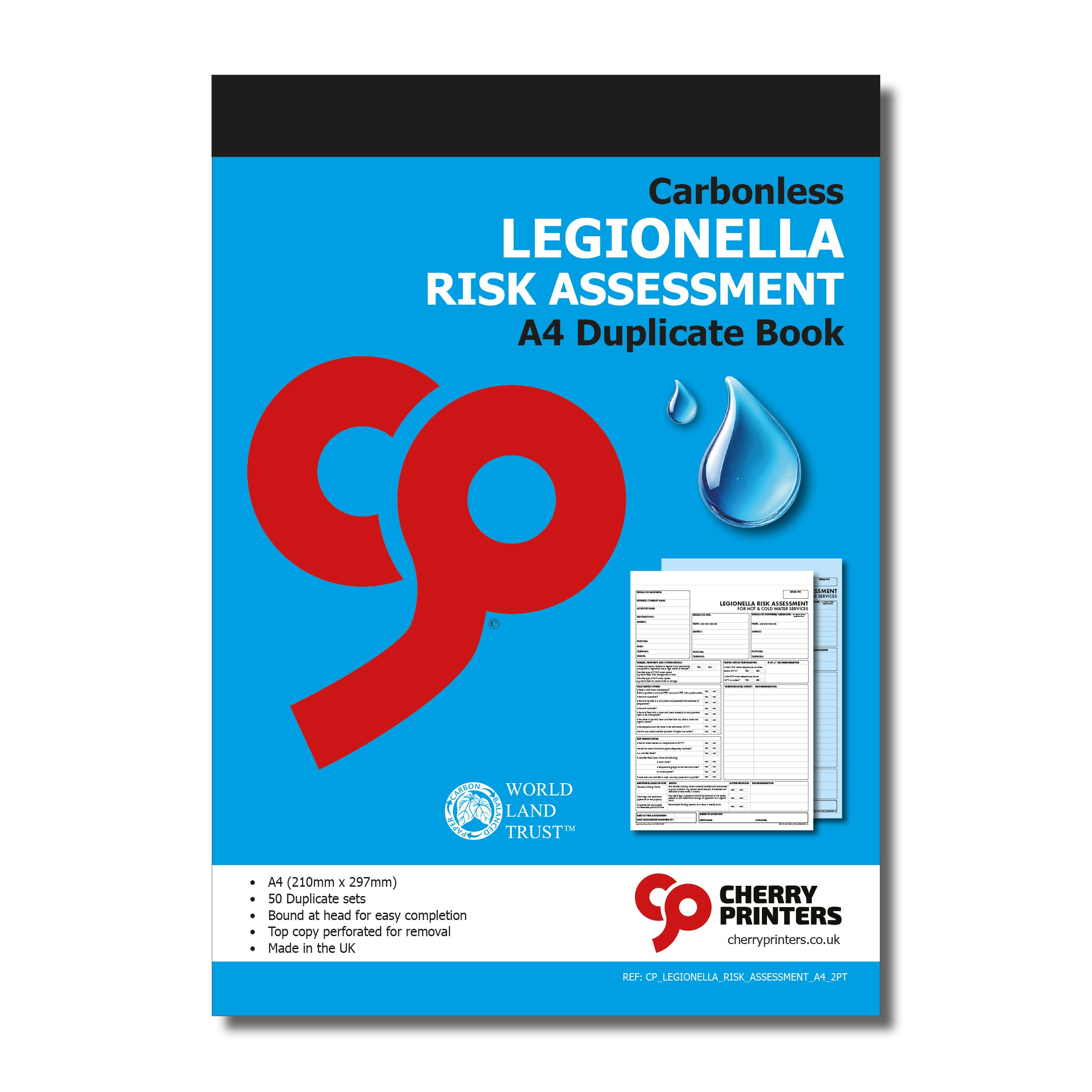 NCR Legionella Risk Assessment Duplicate Book A4 - ACoP L8 Compliant ...