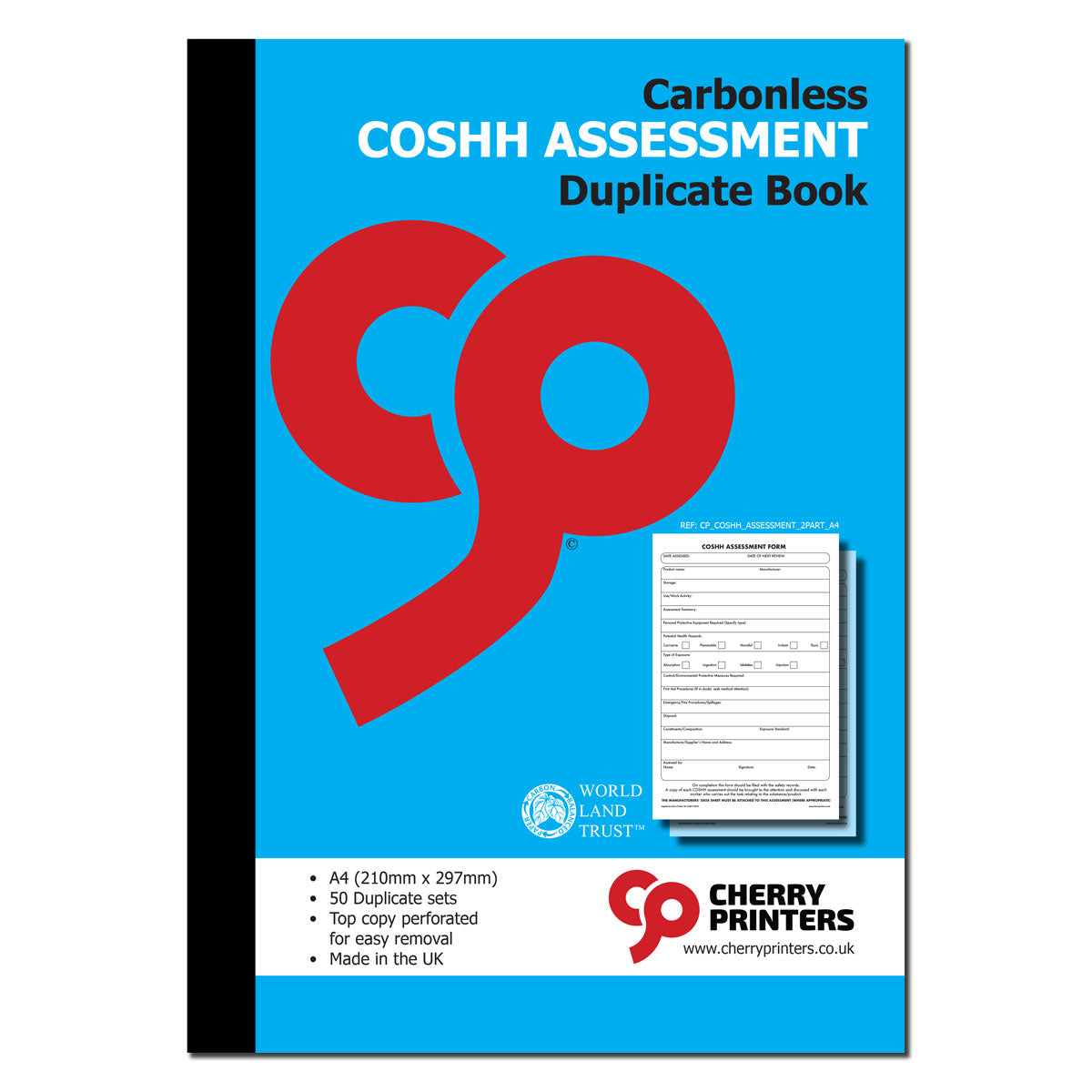 NCR COSHH Assessment Book A4 Duplicate – Cherry Printers UK