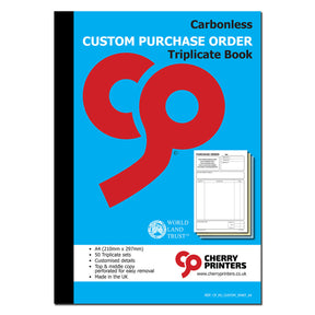NCR *CUSTOM* Purchase Order Triplicate Book A4 | 2 Book Pack – Cherry ...