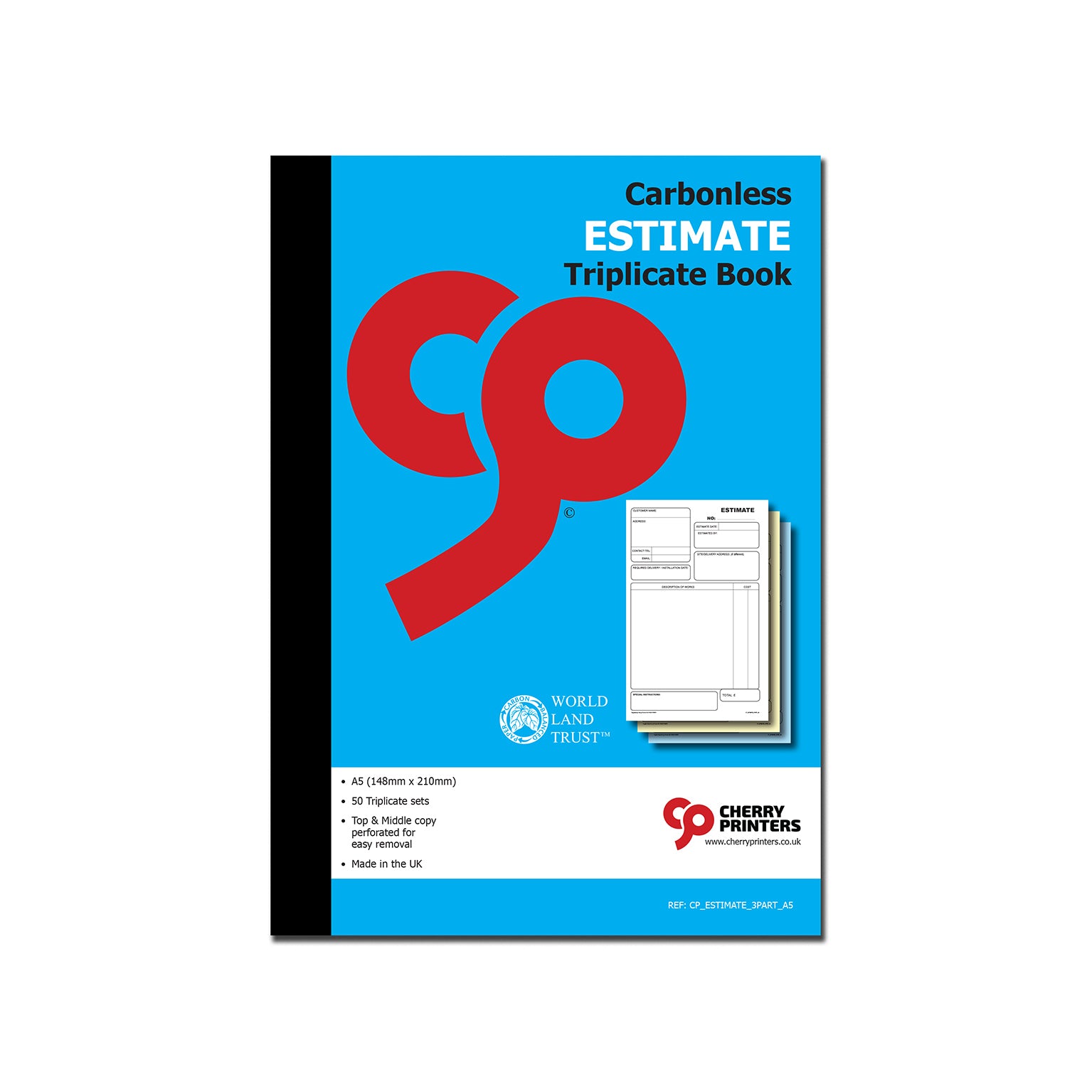 NCR Estimate Book A5 Triplicate – Cherry Printers UK