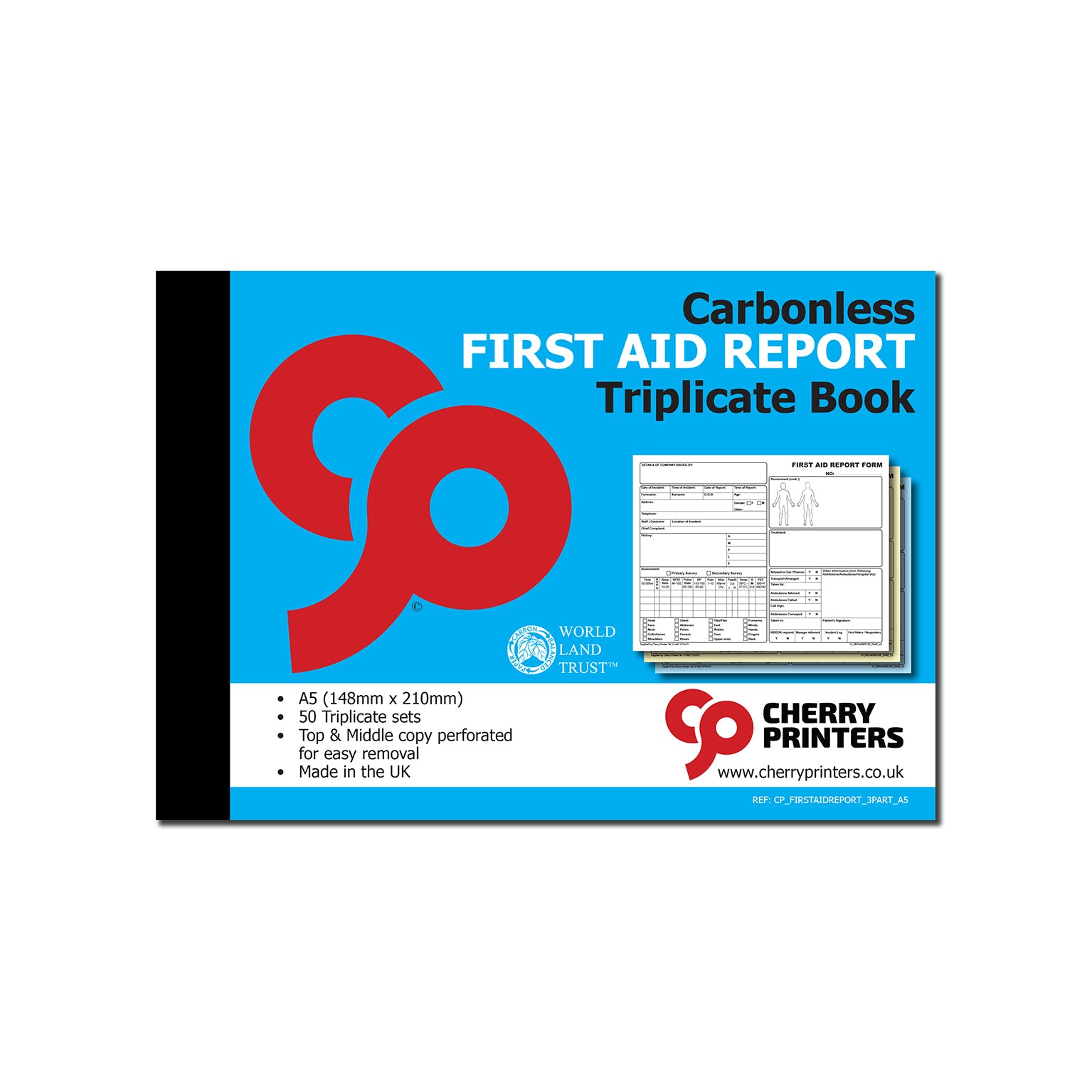 NCR First Aid Report Book A5 Triplicate – Cherry Printers UK