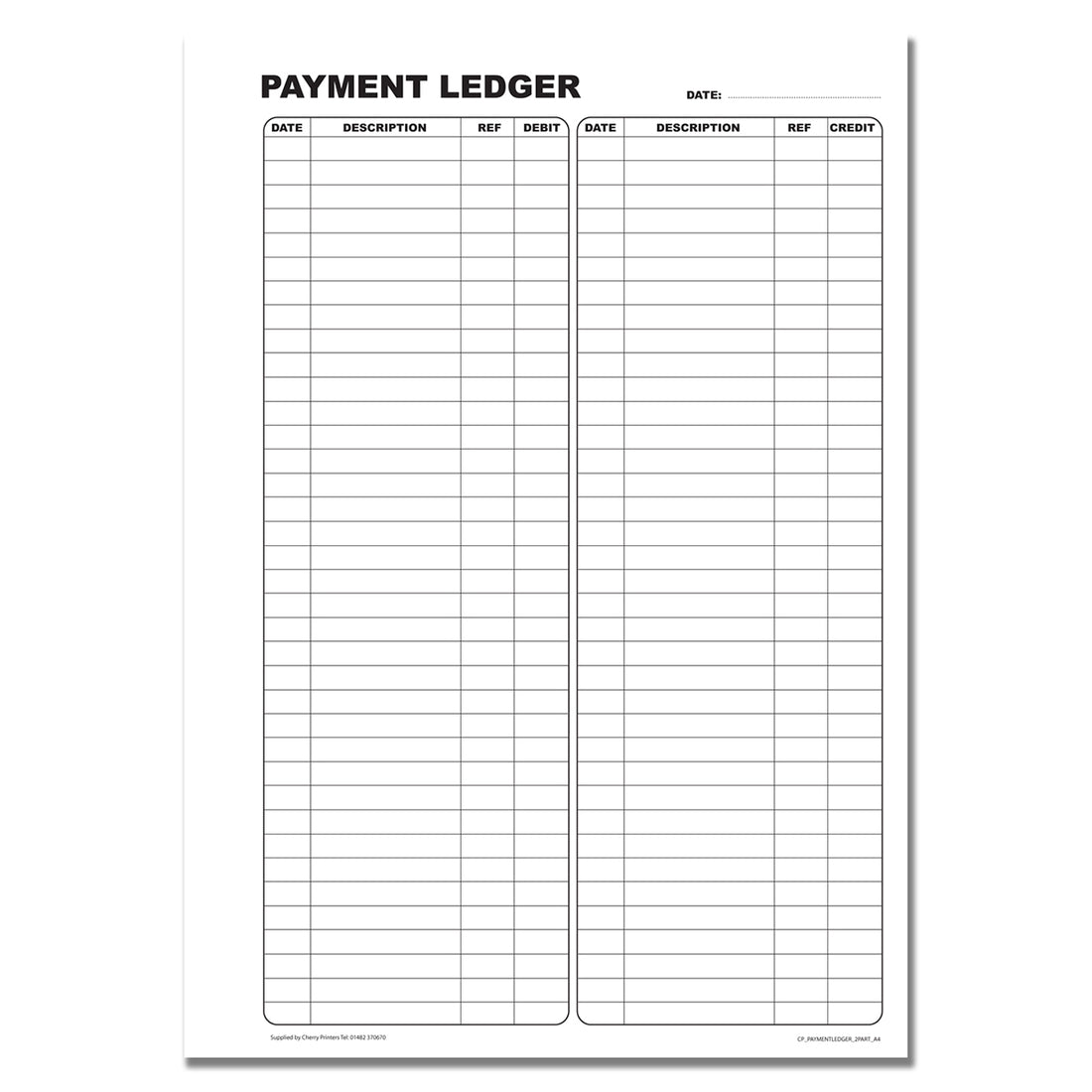 NCR Payment Ledger Duplicate Book A4 – Cherry Printers UK