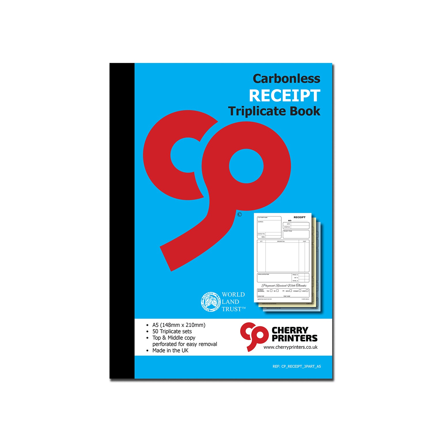 NCR Receipt Triplicate Book A5 – Cherry Printers UK