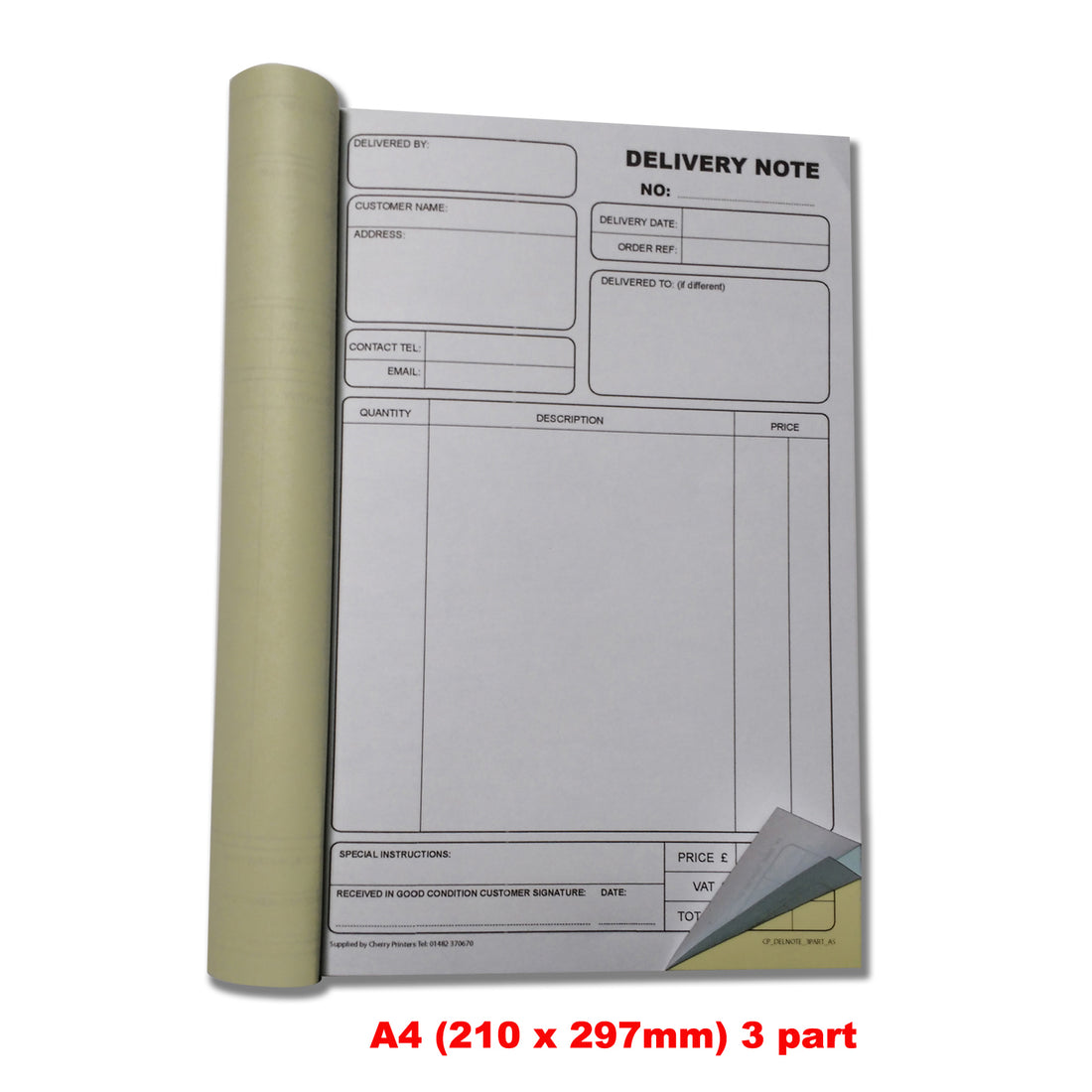 NCR Delivery Note Triplicate Book A4 – Cherry Printers UK