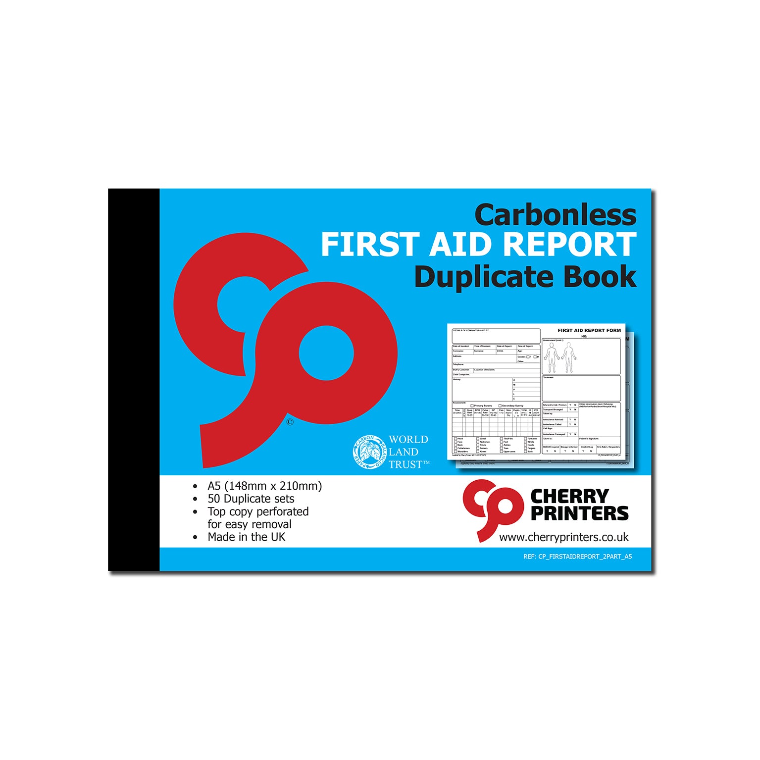 NCR First Aid Report Book A5 Duplicate – Cherry Printers UK