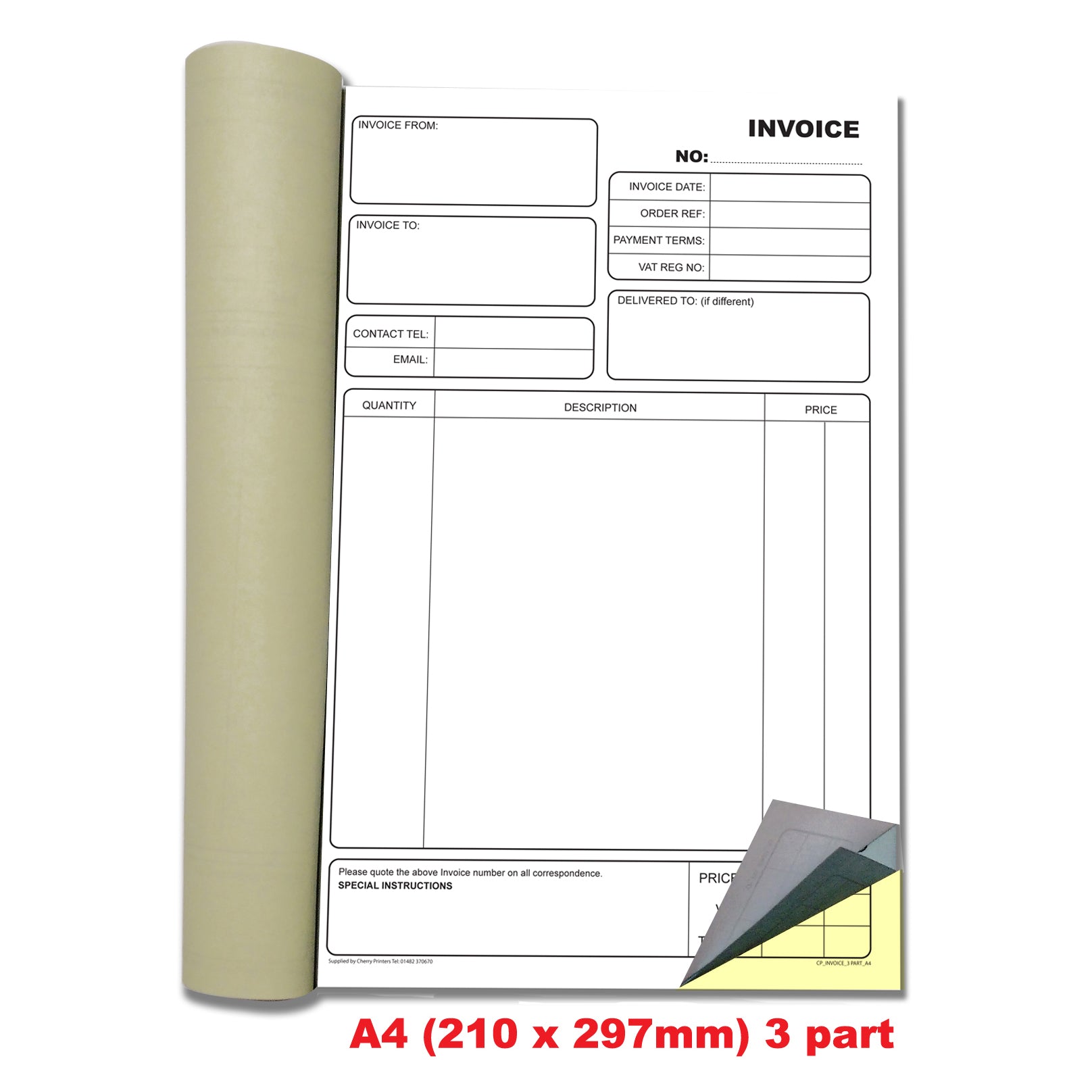 NCR Invoice Triplicate Book A4 – Cherry Printers UK