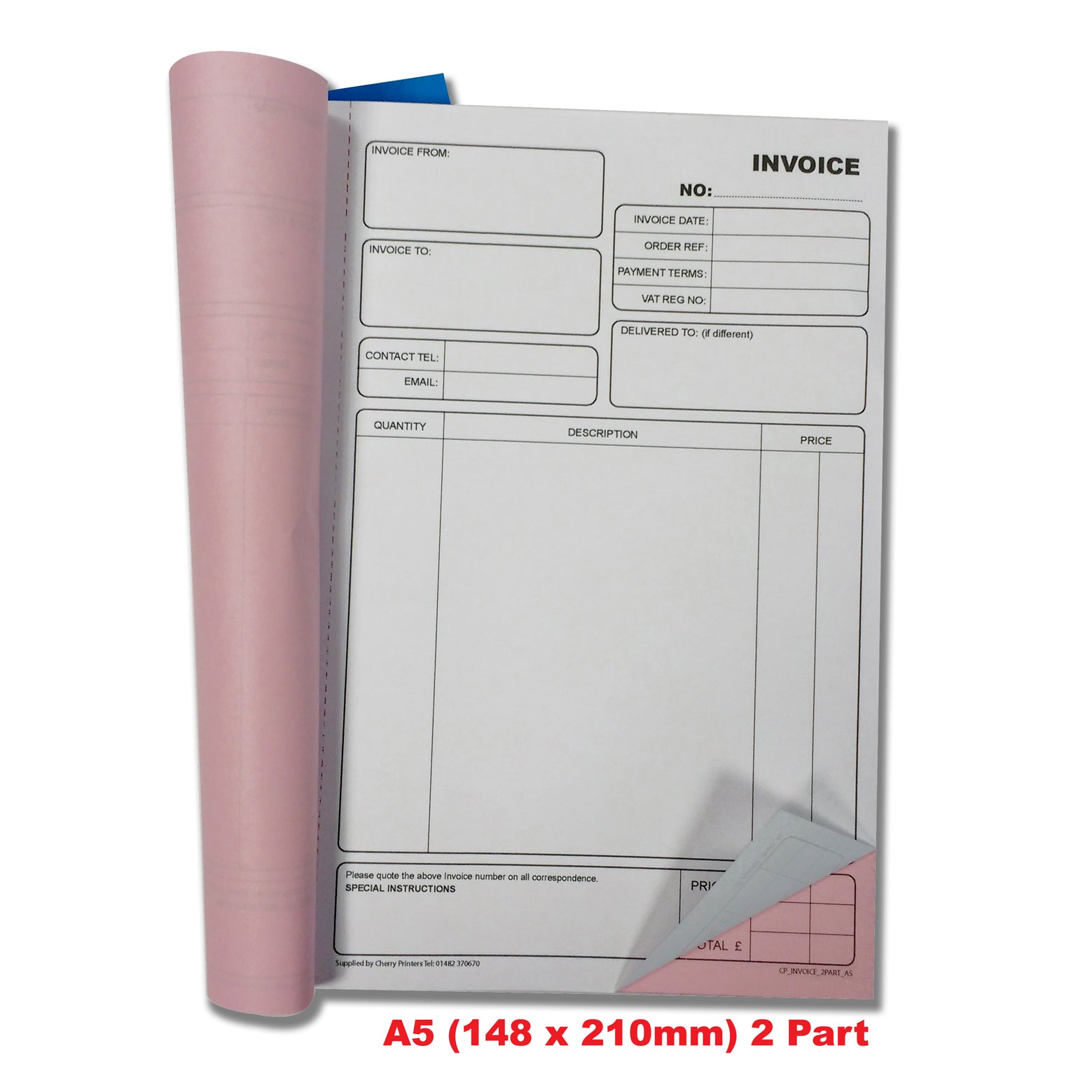 NCR Invoice Duplicate Book A5 – Cherry Printers UK