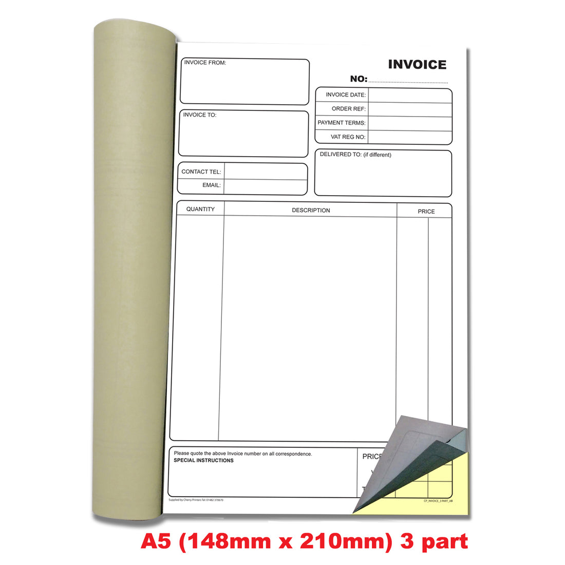 NCR Invoice Triplicate Book A5 – Cherry Printers UK