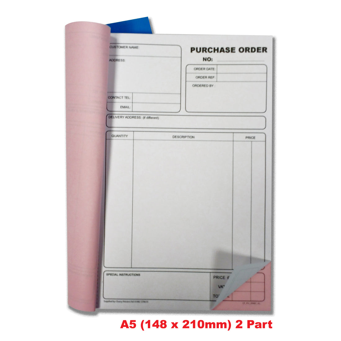 NCR Purchase Order Duplicate Book A5 – Cherry Printers UK