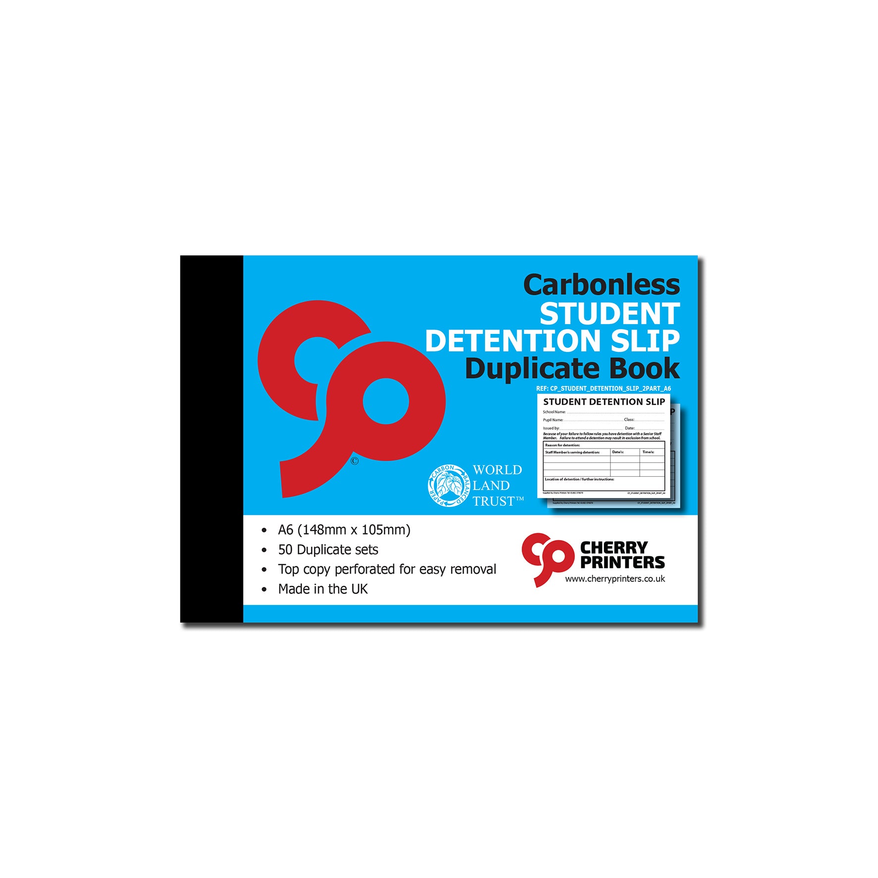 NCR School Detention Slip Duplicate Book A6 – Cherry Printers UK