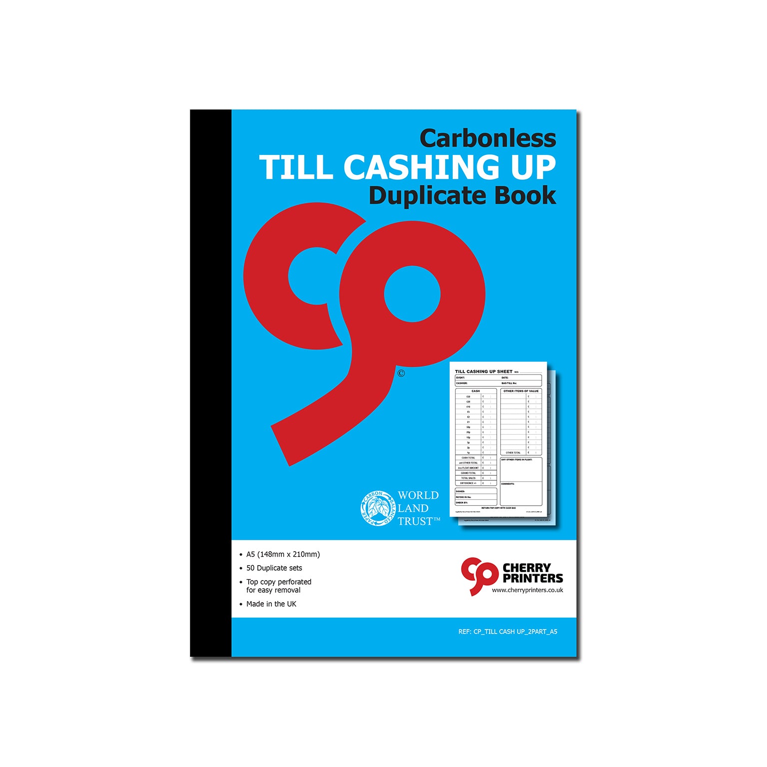 NCR Till Cashing Up Duplicate Book A5 – Cherry Printers UK